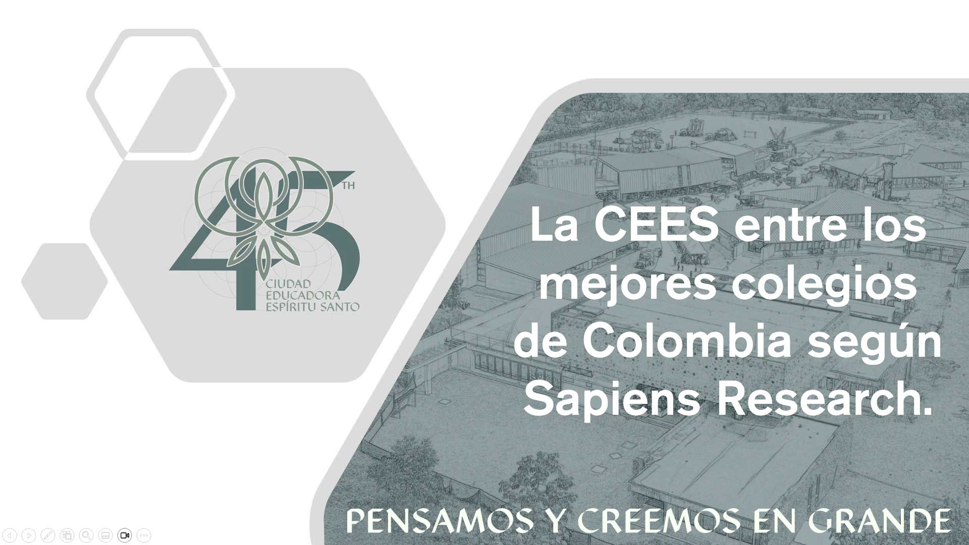 La CEES en el top del ranking Sapiens Research 2025 - Ciudad Educadora Espíritu Santo